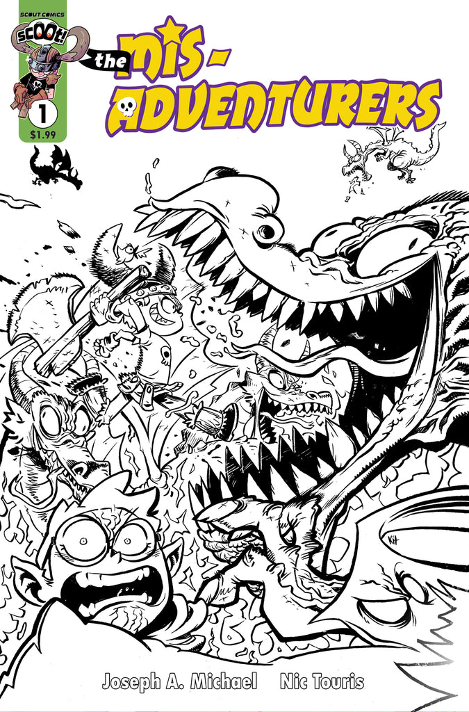 The Misadventurers - #1 - Coloring Book Cover | Scout Comics ...